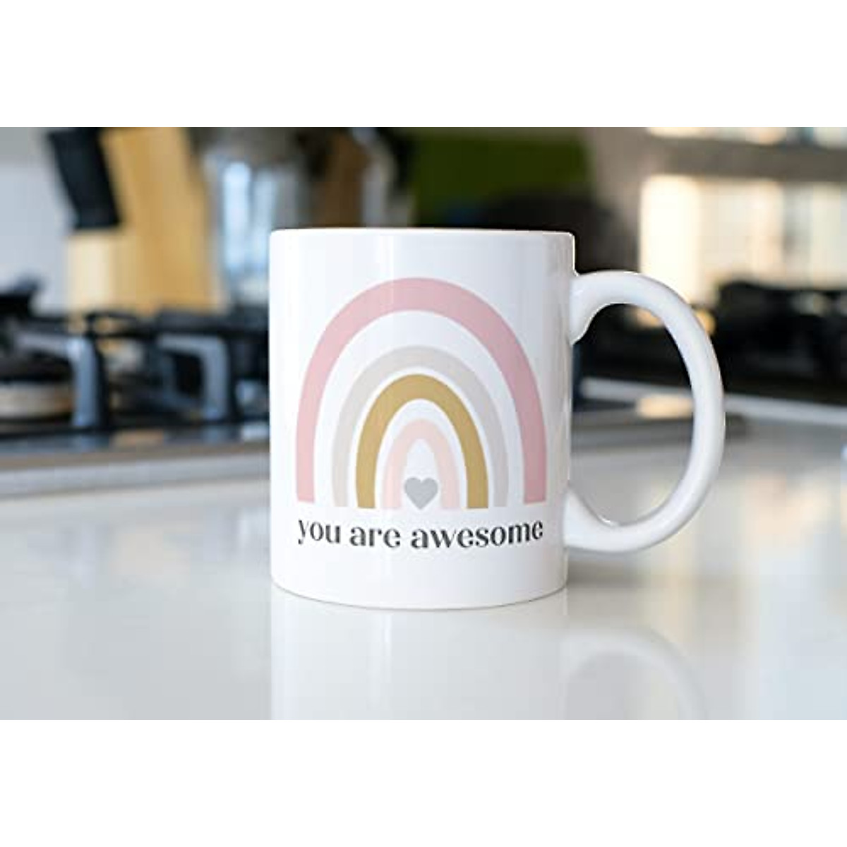 You Are Awesome Coffee Mug, Inspirational Ceramic Cup, Uplifting Gift for Mom, Sister, Aunt, Coworker Friend, 11oz