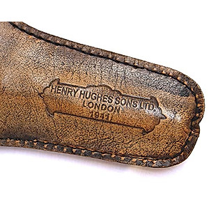 Vintage Antique Henry London Leather Case Brass Marine Handheld Magnifying Glass Astrologers Nautical Instrument - Xmas Gallery Gifts (Brown)