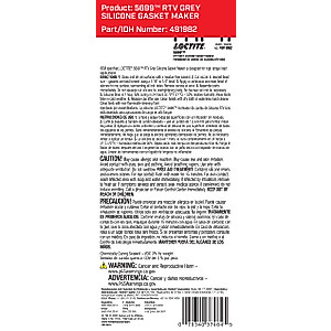 Loctite 37464 Grey RTV 598 High Performance Silicone. 80 ml.