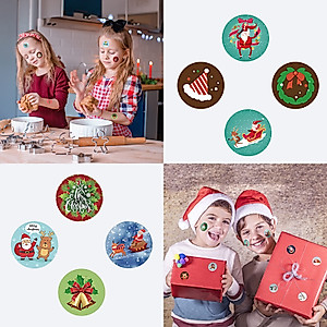 Christmas Stickers,504 PCS Christmas Stickers Labels,Snowman, Elf,Bells,Snow,Reindeer,Xmas Kids Stickers Decals for Crafts Decorations&Christmas Party Supplies (TZ-Chris-A)