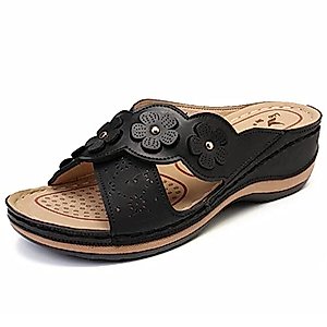 JMMSlmax Wedding Sandals for Women Guest Open Toe Buckle Ankle Strap Espadrille Sandals Platform Sandals Women Wide Width