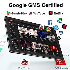Android 12.0 Tablet, 10 inch 2GB RAM 64GB ROM, 512GB Expand, Tablet with Dual Camera, WiFi, Bluetooth, HD Touch Screen, Google GMS Certified