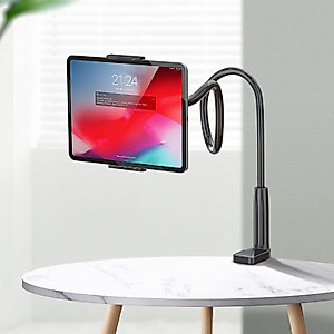 WixGear Tablet Holder Mount, Gooseneck Tablet Holder, Tablet Holder for Table Top, Holder for Bed Couch Stand, Compatible with iPads, Samsung Galaxy Tablets, Amazon Fire HD and More