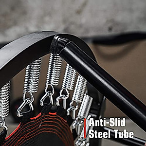 Pelpo 38"/40"/45" Folding Mini Trampoline,Exercise Trampoline with Adjustable Foam Handle, Rebounder Trampoline for Adults Fitness, Indoor Trampoline for Bounce Workout Max Load 330lbs, Black