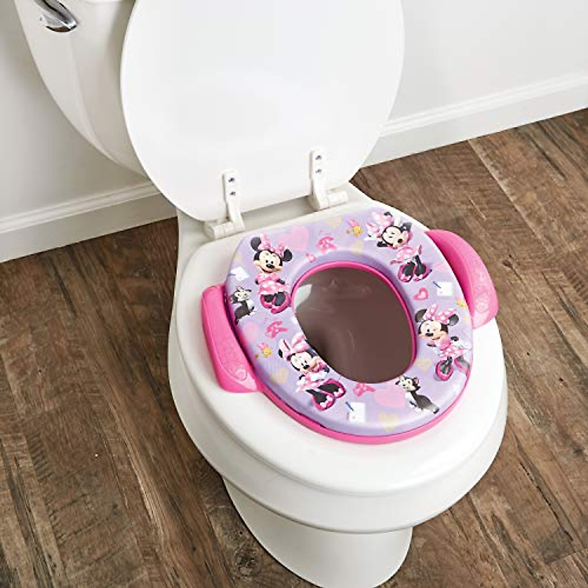 Disney Minnie Mouse "Happy Helpers" Soft Potty Seat and Potty Training Seat - Soft Cushion, Baby Potty Training, Safe, Easy to Clean