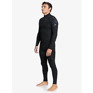 Quiksilver Mens 5/4/3 Sessions Chest Zip Wetsuit - Black | Medium