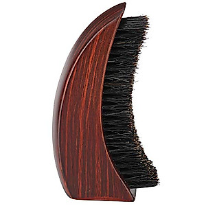 Curved Beard Brush, Wooden Beard Comb for Men Moderate Hardness Beard Brush Portable Mustache Hairbrushes Professional Beard Cleaning Brush for Home, Salon or Travel Use