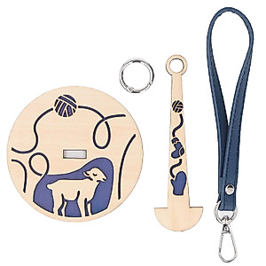 Portable Wrist Yarn Holder, Detachable Wrist Yarn Ball Minder Stand, Lightweight Twirling Yarn Organizer with Anti Kinking Design for Knitting Crocheting Craft Lover (Blue)