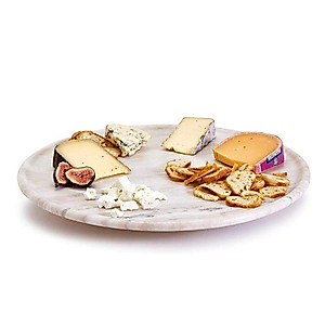 Two's Company Perfectly Polished Solid Marble Lazy Susan