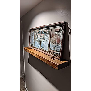 Joel's Antiques Floating Wall Shelf - 60-Inch Wood Decor & Long Shelf for Fireplace Mantel, Bookshelf, & Farmhouse - Wall-Mounted Rustic Stand, Wooden Hanging Display - Medium Brown, 60" x 8" x 2"