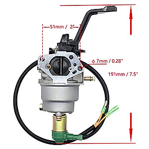 Fullas Huayi Carburetor Manual Choke P27-2D Compatible with Generac GP8000E and Harbor Freight 16HP 17HP 420CC 440CC Gasoline Engine for 6000W 6500W 7000W 8000W 9000W Portable Gas Generator