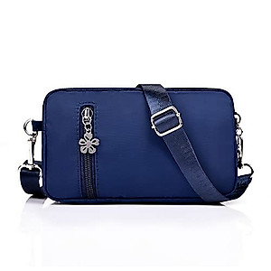 Kimwing Phone Case Bag Crossbody for Samsung Galaxy A50 A20 A21 A32 A52 / S21 S20 Ultra/Note 20 Ultra / S20 FE/Moto G Power Stylus/LG Stylo 5 / OnePlus Nord 10 5G, Girls Women Purse Wallet (Blue)