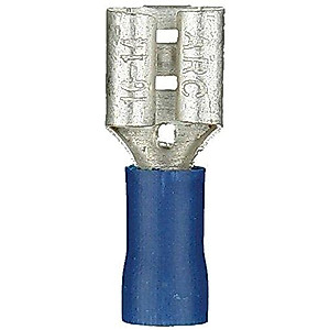 Install Bay BVFD205 Vinyl Female Connector 16/14 Gauge .205, Blue (100-Pack)