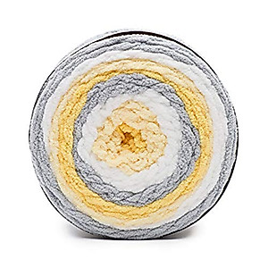 Bernat Baby Blanket Stripes, 10.5 oz, 100% Polyester, Sunshine