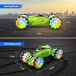 RC Cars for Kids,Toys for 6 7 8 9-14 Year Old Boys,Remote Control Car 360 ° Flips Stunt Car Double Sided Rotating Gesture Sensing Rc Cars with Light and Muisc Rechargeable Toy Car Gifts for Boys Girls