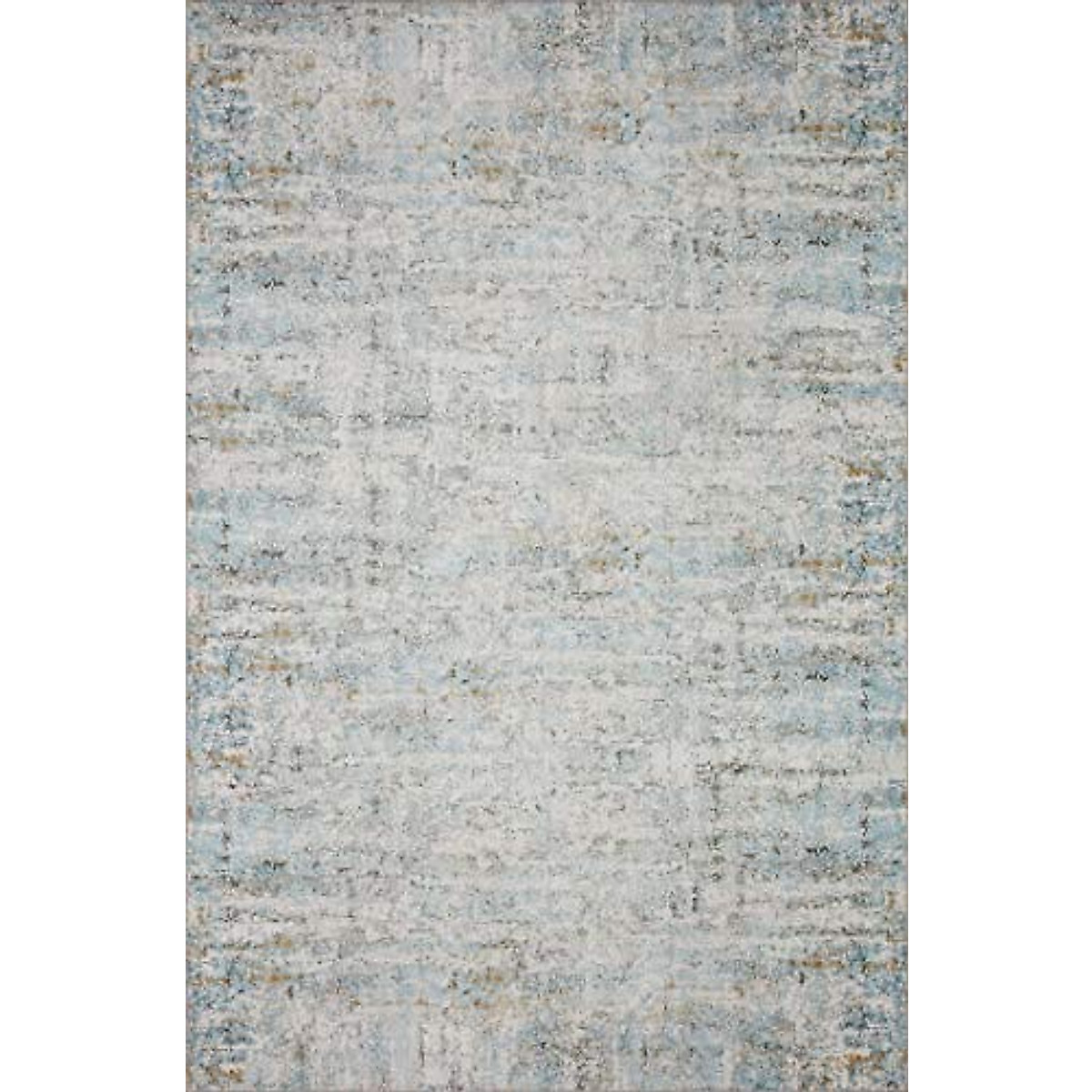 Loloi II Drift Collection DRI-03 Ivory/Sky, Contemporary 7'-6" x 9'-6" Area Rug