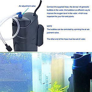 MUZIBAMA U-V Filter Green Water Killing Machine Pump for Up to 100 Gallon Aquarium Fish Tank Submersible Water Pump with Bubble Function 110V 9W 200GPH