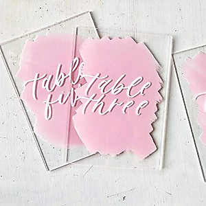 10 Pieces 4x6 Inch Blank Acrylic Signs Clear Acrylic Sheets, Perfect for Making Wedding Table Numbers, Acrylic Wedding Signs, Engrave, Calligraphy and Painting DIY Projects,1/8 inch thick