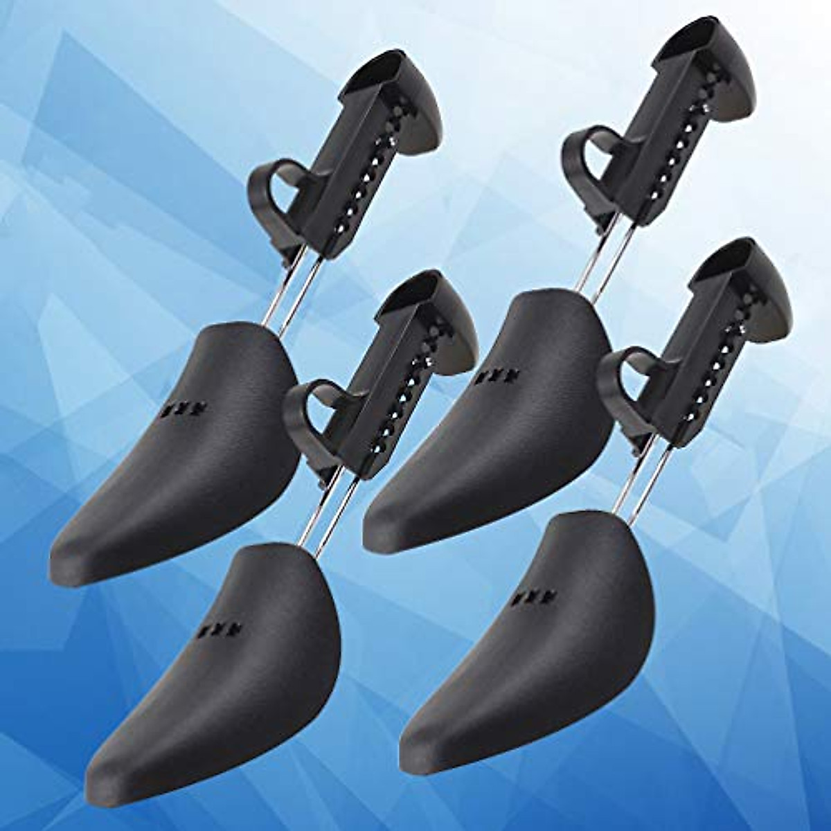 DOITOOL Sneaker Rack Sneaker Rack 4 Pcs Plastic Shoe Stretcher Adjustable Shoe Tree Shoe Shaper Boot Holder Shaper Organizers for Women Shoe Size 35-39 Black Mens Shoe Rack Sneaker Shelf