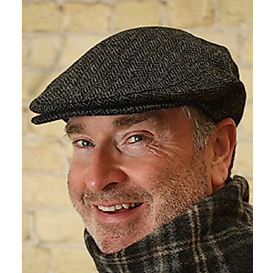 Flat Cap for Men Made in Ireland Irish Hat Flat Cap 100% Irish Wool Gray L