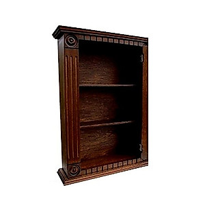 Rosette Dark Walnut Medicine Cabinet/Solid Wood & Handmade/Surface Mount