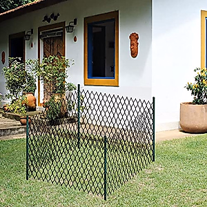 Gtongoko 7 Feet Sturdy Duty Metal Fence Post, Pack of 10, U Post for Fencing Green Fence Posts for Garden Yard and Outdoor Wire