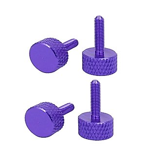 New Lon0167 Computer PC Featured Graphics Card Knurled reliable efficacy Head Thumb Screws Purple M3x12mm 4pcs(id:747 0c 7b b6b)