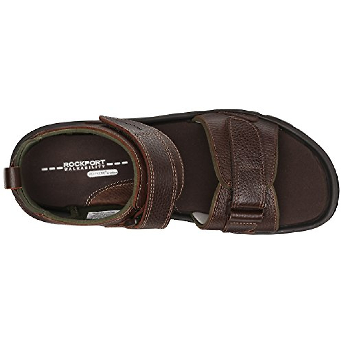 Rockport Men's Rocklake Flat Sandal, Brown/Brown, 11.5 W US