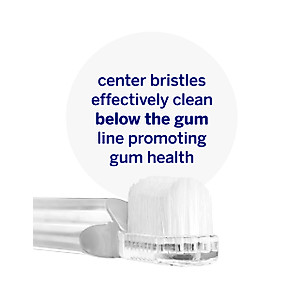 Supersmile New Generation Toothbrush w/ Patented 45° Soft Nylon Bristles - Whitening Tooth Brush w/ Ergonomic Handle Guarantees ADA Recommended Brushing Angle for Adults & Children (Clear)