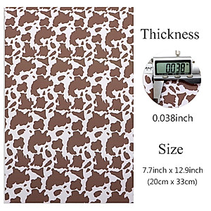 David Angie Animal Texture Faux Leather Sheet Printed Synthetic Leather Fabric Assorted 5 PCS 7.7" x 12.9" (20 cm x 33 cm) for Hair Accessories DIY Crafts Making (Mix)