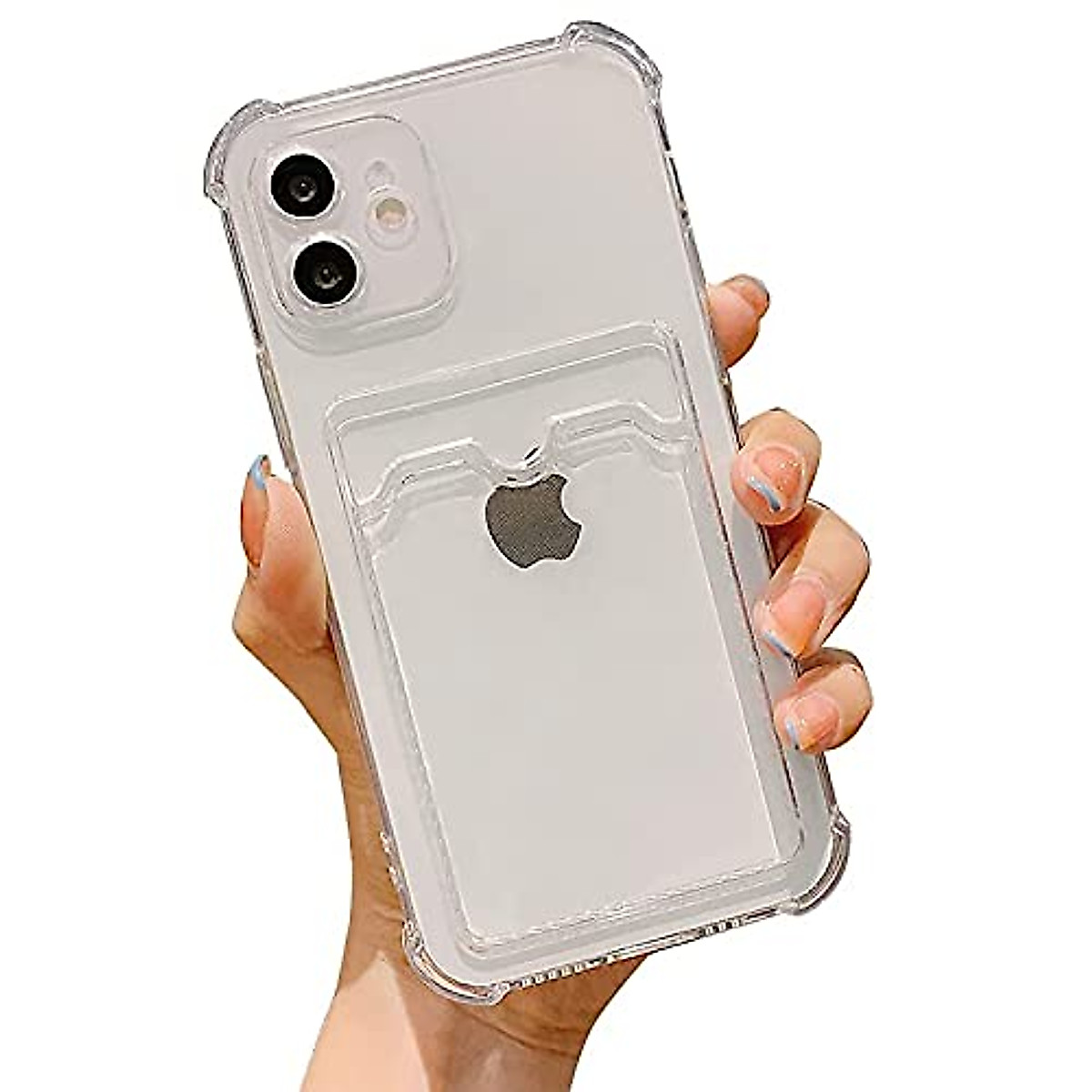 Tuokiou Clear Wallet Phone Case for iPhone 11, Upgrade Clear Card Slot Case, Slim Fit Protective Soft TPU Shockproof Wallet Case with Cute Card Holder Pocket for Apple iPhone11 6.1inch (2019) (Clear)