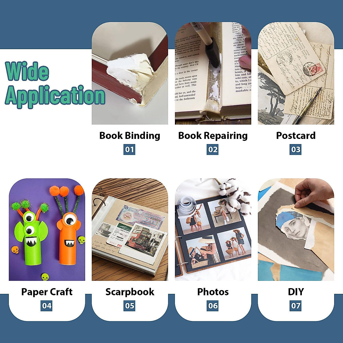 Lineco Books by Hand pH Neutral Adhesive, Archival Quality Acid-Free Dries Clear and Quick Water Soluble Lay-Flat Property, 16 Ounces (1 Pack)