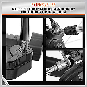 HORUSDY 208-Piece Professional Screwdriver Bit Set, Chrome Vanadium Steel Driver Bit Set, Includes Security Bits