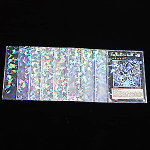 Black Lotus 100pcs Broken Glass Gemstone Laser Flashing Card Film Holographic Idol Photo Sleeves Ultra Super Protector (61x88mm)