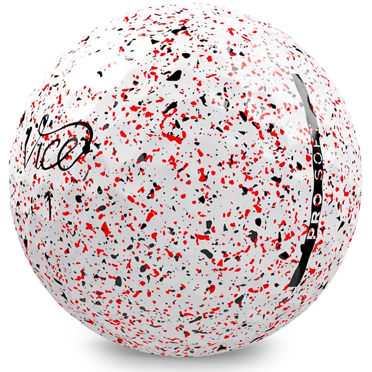 VICE Golf PRO Soft DRIP RED 2020 | 12 Golf Balls | Features: 3-Piece cast Urethane, Soft Feel, high Ball Flight Stability | Profile: for Ambitious Golfers (VG1008099)