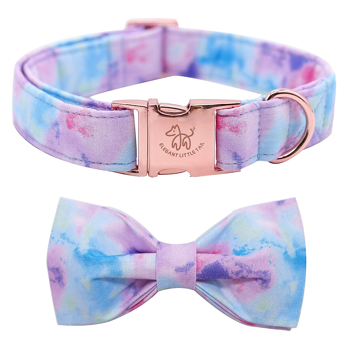 Elegant little tail Dog Collar with Bow, Soft&Comfy Bowtie Dog Collar, Adjustable Pet Gift Collars for Small Medium Large Dogs