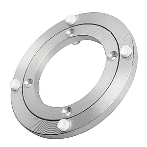 Silent Turntable Improved Cabinet & Drawer Organization Lazy Susans Mute Aluminum Alloy Non‑Slip Rotating Turntable Hardware for Dining‑Table of Homes and Hotels[5 inches]