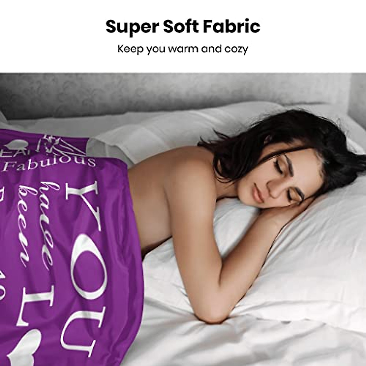 Kmayro 60-Year-Old Birthday Decoration for Her, Mom, Wife, 60th Birthday Gifts for Women 50" X 60" Blanket, Happy 60th Birthday Gifts for Women, Funny 60th Birthday Gift Ideas Perfect Throw Blankets