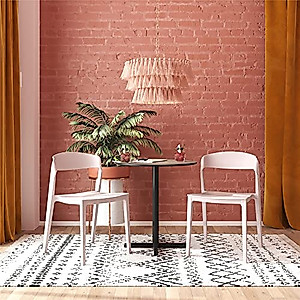 CoscoProducts COSCO 88852BLK1E Round Indoor/Outdoor Steel Bistro Table, 24", Black