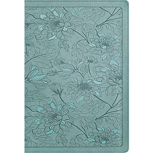 NLT Large Print Thinline Reference Bible, Filament Enabled (LeatherLike, Floral Leaf Teal, Red Letter): Includes Free Access to the Filament Bible App ... Notes, Devotionals, Worship Music, and Video