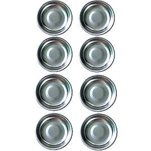 JZSMY 8 Pcs Stainless Steel Sauce Dishes, 3.15inch Round Seasoning Dishes Sushi Dipping Bowl Saucers Bowl Mini Appetizer Plates, Small Snack Cups Dipping Soy Sauce Dish/Bowls (8cm)