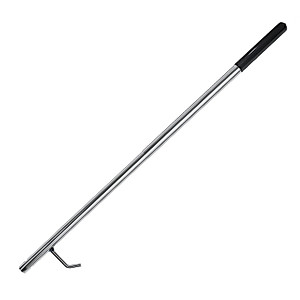 RAOMEIDE Outdoor Fire Poker for Fire Pit Camping, Campfire Poker for Fire Pit 32", Stainless Steel Fire Pit Poker Stick, Fireplace Poker Tools (Black)