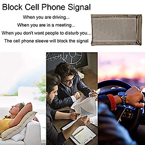 HOMERIT Cell Phone Anti-Radiation Sleeve Faraday Bag Pregnant Phone Rf Signal Shielding Blocker 5G GPS EMF RFID Signal Blocking Bag Car Key Wallet Security Pouch Privacy Protection (A), 20x10cm