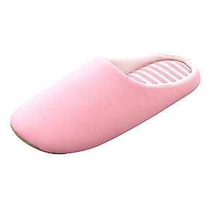 Aniywn Unisex Men's and Women's House Slippers Indoor Memory Foam Cotton-Blend Autumn Winter Anti-Slip Bedroom Home Slippers