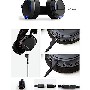 Replacement Audio Cable Compatible with Steelseries Arctis 3,Mini USB to 3.5mm Aux Cord for Steel Series Arctis 3/Arctis 5/Arctis Pro Gaming Headset