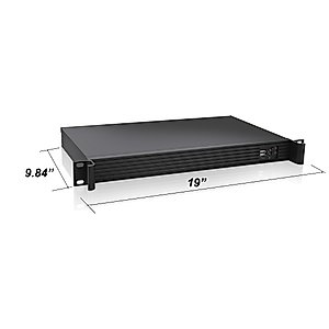 RackChoice 1U Rackmount Server Chassis 9.84" Depth Support Mini-itx M/B only