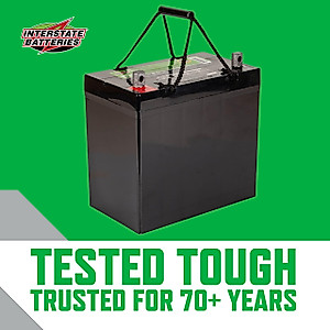 Interstate Batteries 12V 55Ah Deep Cycle Mobility Battery Group 22NF VRLA SLA AGM (UT Terminal) Rechargeable Replacement for ATVs, Scooters, Wheelchairs, Trolling Motors (DCM0055U)