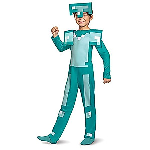 Disguise Minecraft Armor Boys' Jumpsuit Costume Blue, Small (4-6)