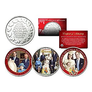 BRITISH ROYAL FAMILY Set of 3 Royal Canadian Mint Medallion Coins PRINCE WILLIAM