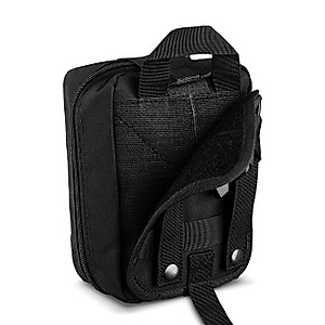 Scherber Premium IFAK Kit Trauma Pack | HSA/FSA Approved | Fully Stocked MOLLE Pouch w/CAT Tourniquet, HyFin Chest Seal, & Israeli Bandage | Trauma Kit for Gunshot, Bleeding, Major Wound Care (Black)